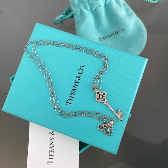 Tiffany & Co. | Jewelry | Tiffany Co Diamond Key Necklace | Poshmark